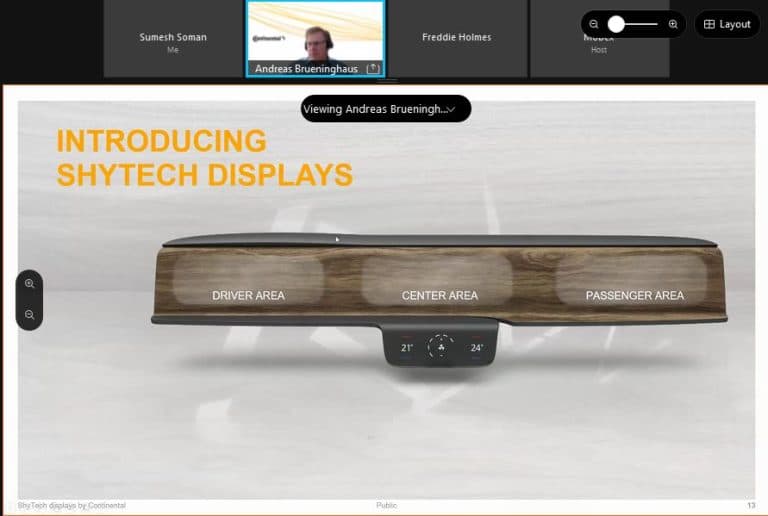 Continental introduces ShyTech displays - Auto Components India